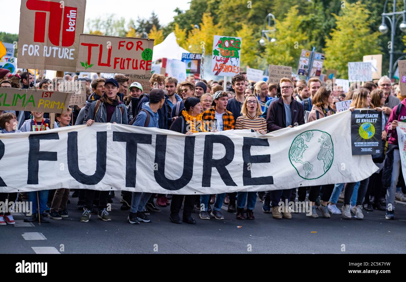 Berlin, Germany - 20 september 2019: Climate change strike ...