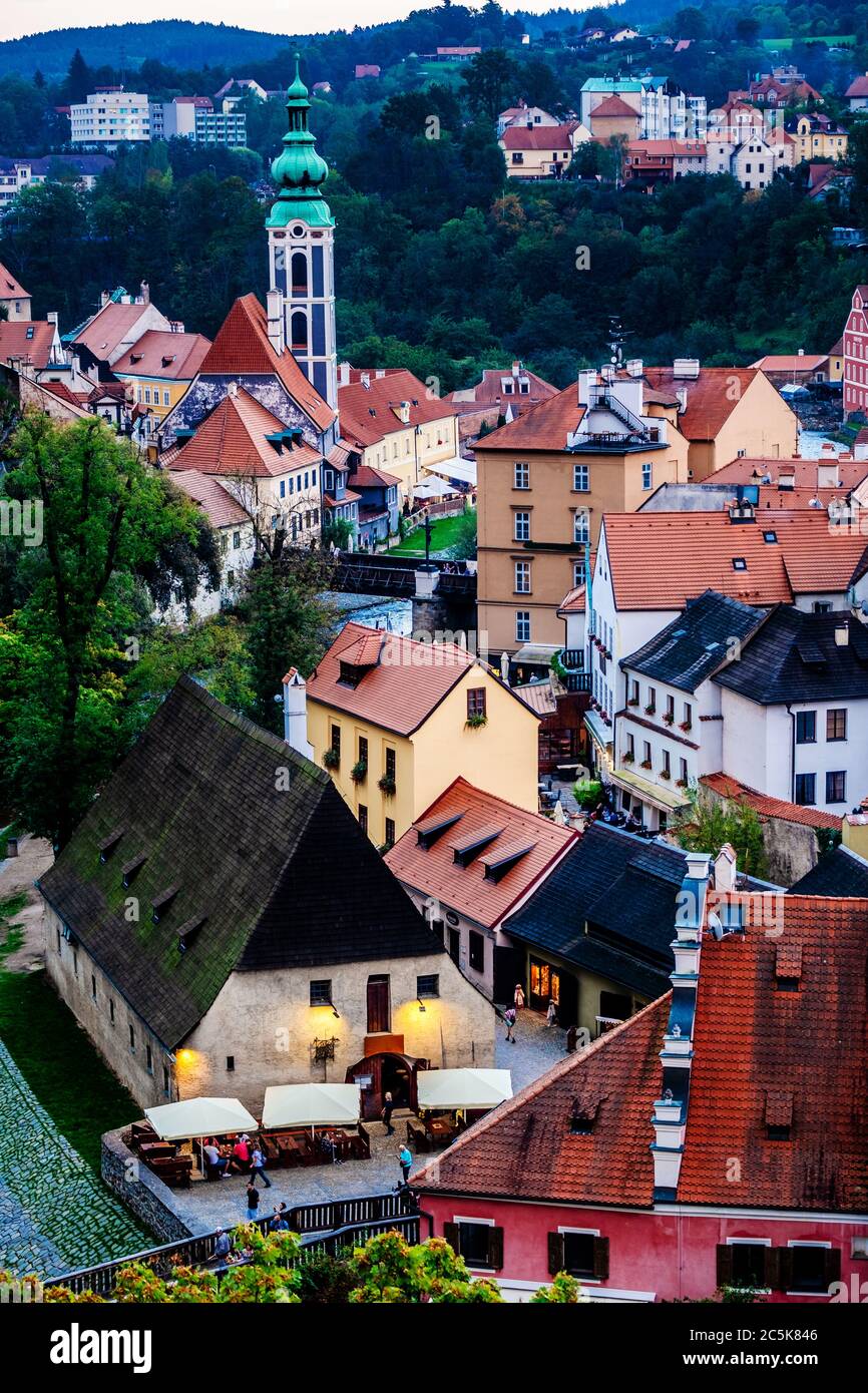 Urban architecture of old czech town Stock Photo - Alamy
