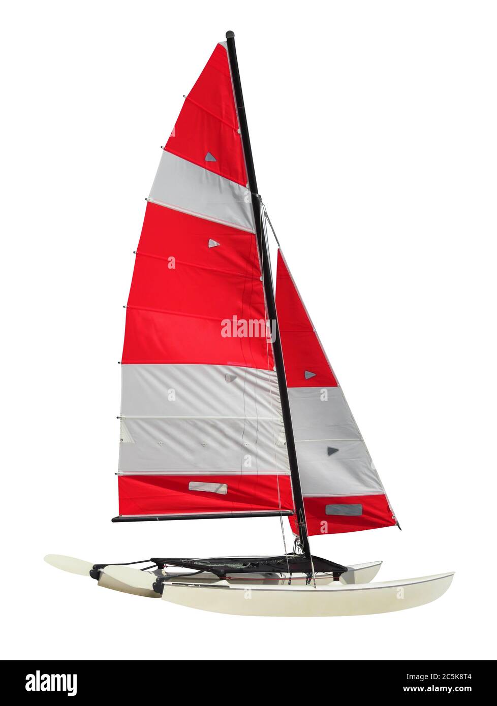 Sailing Catamaran isolated on white background. Photo with clipping ...