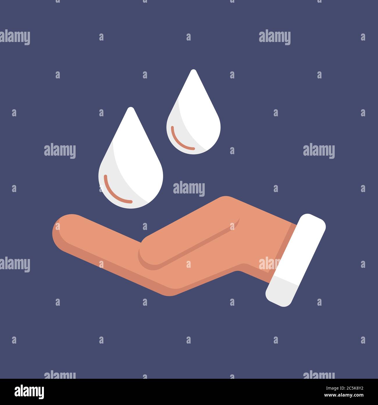 Hand wash vector icon. Clean hands flat vector icon. Vector ...