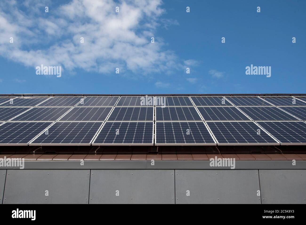 Solar panel. Photovoltaic eco panels for electricity from sun power ...