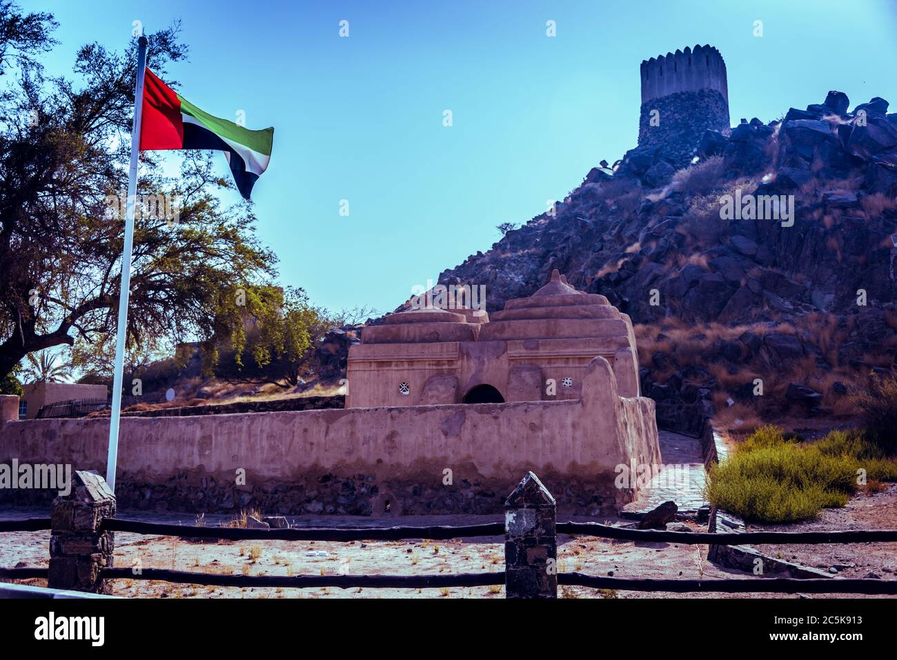 Al Bidya Mosque Fujairah United Arab Emirates UAE Oldest Mosque Stock ...
