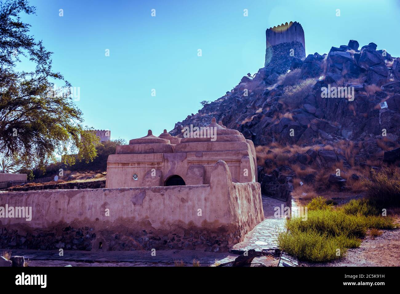 Al Bidya Mosque Fujairah United Arab Emirates UAE Oldest Mosque Stock ...