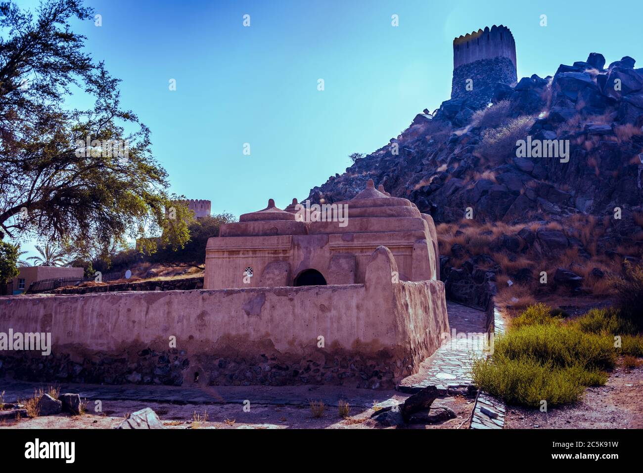 Al Bidya Mosque Fujairah United Arab Emirates UAE Oldest Mosque Stock ...