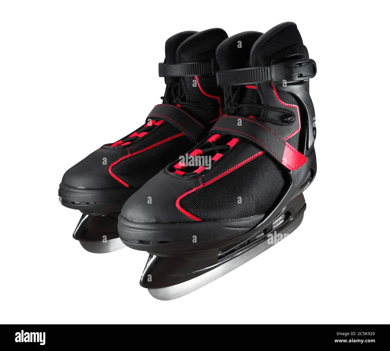 Black skates isolated on a white background with clipping path Stock ...