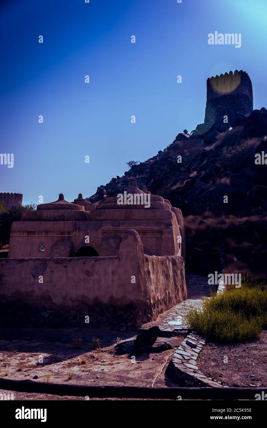 Al Bidya Mosque Fujairah United Arab Emirates UAE Oldest Mosque Stock ...