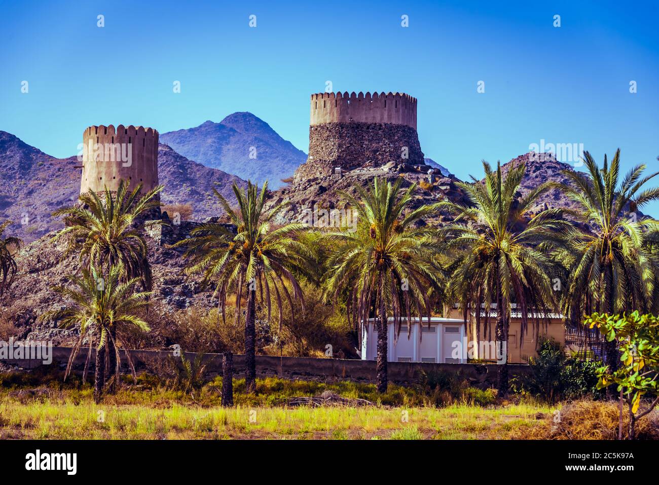 Al Bidya Mosque Fujairah United Arab Emirates UAE Oldest Mosque Stock ...