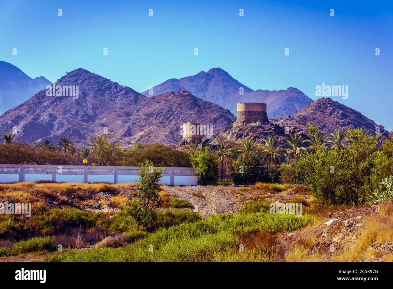 Al Bidya Mosque Fujairah United Arab Emirates UAE Oldest Mosque Stock ...