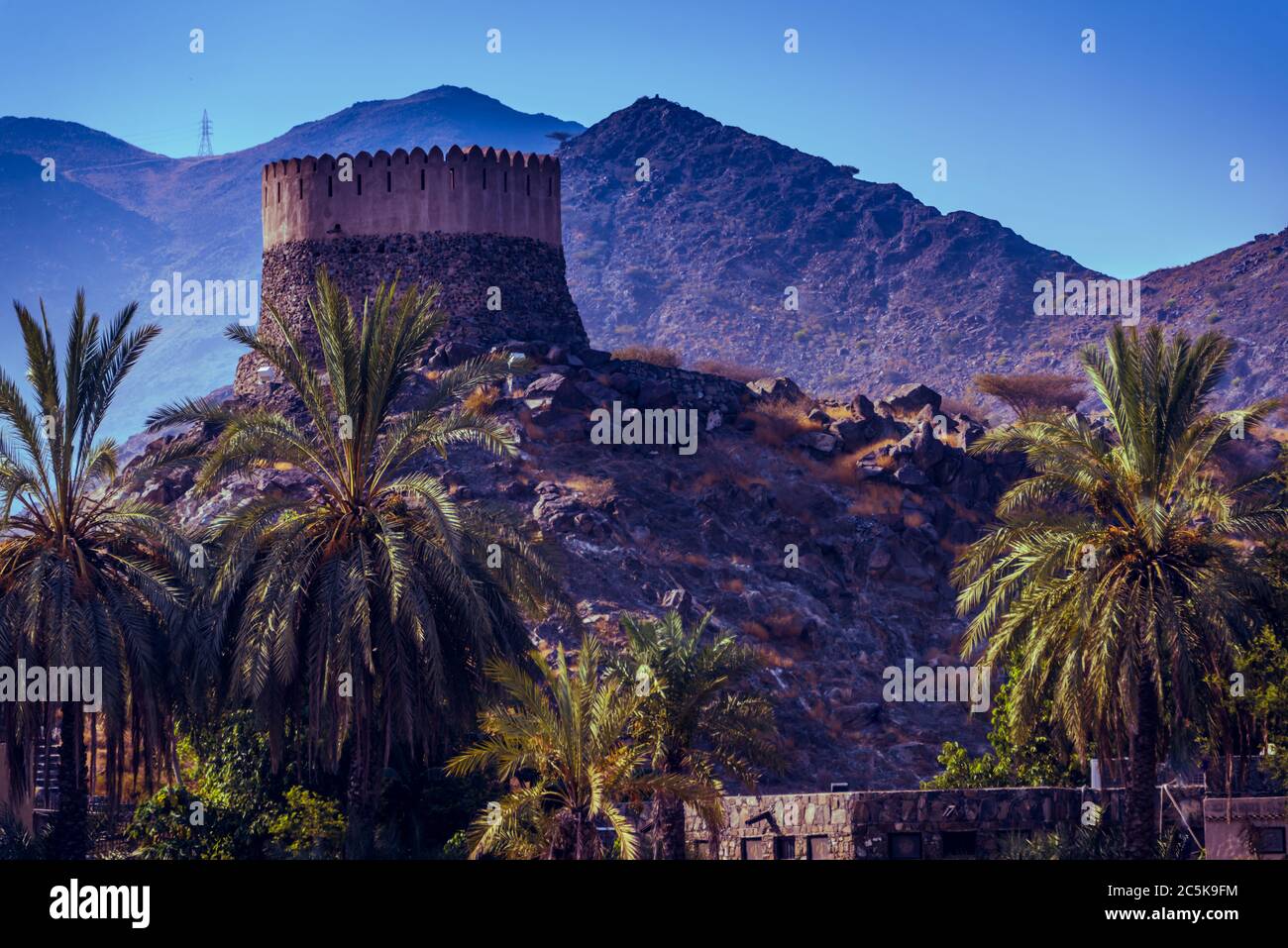 Al Bidya Mosque Fujairah United Arab Emirates UAE Oldest Mosque Stock ...