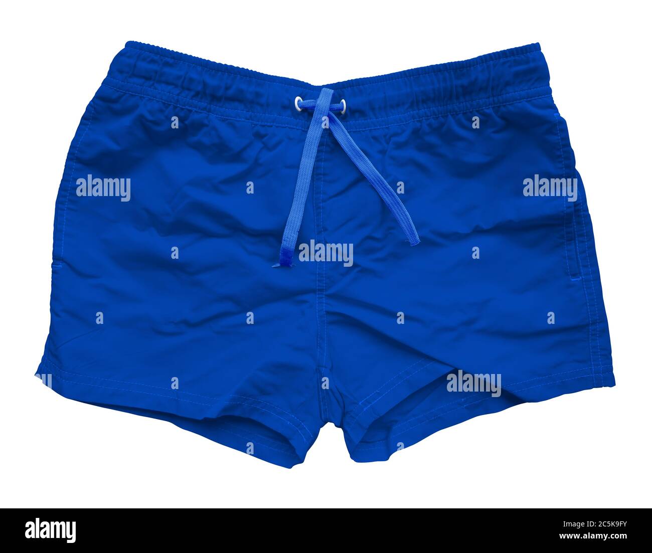 Blue sports shorts isolated on white background. Clipping path included ...