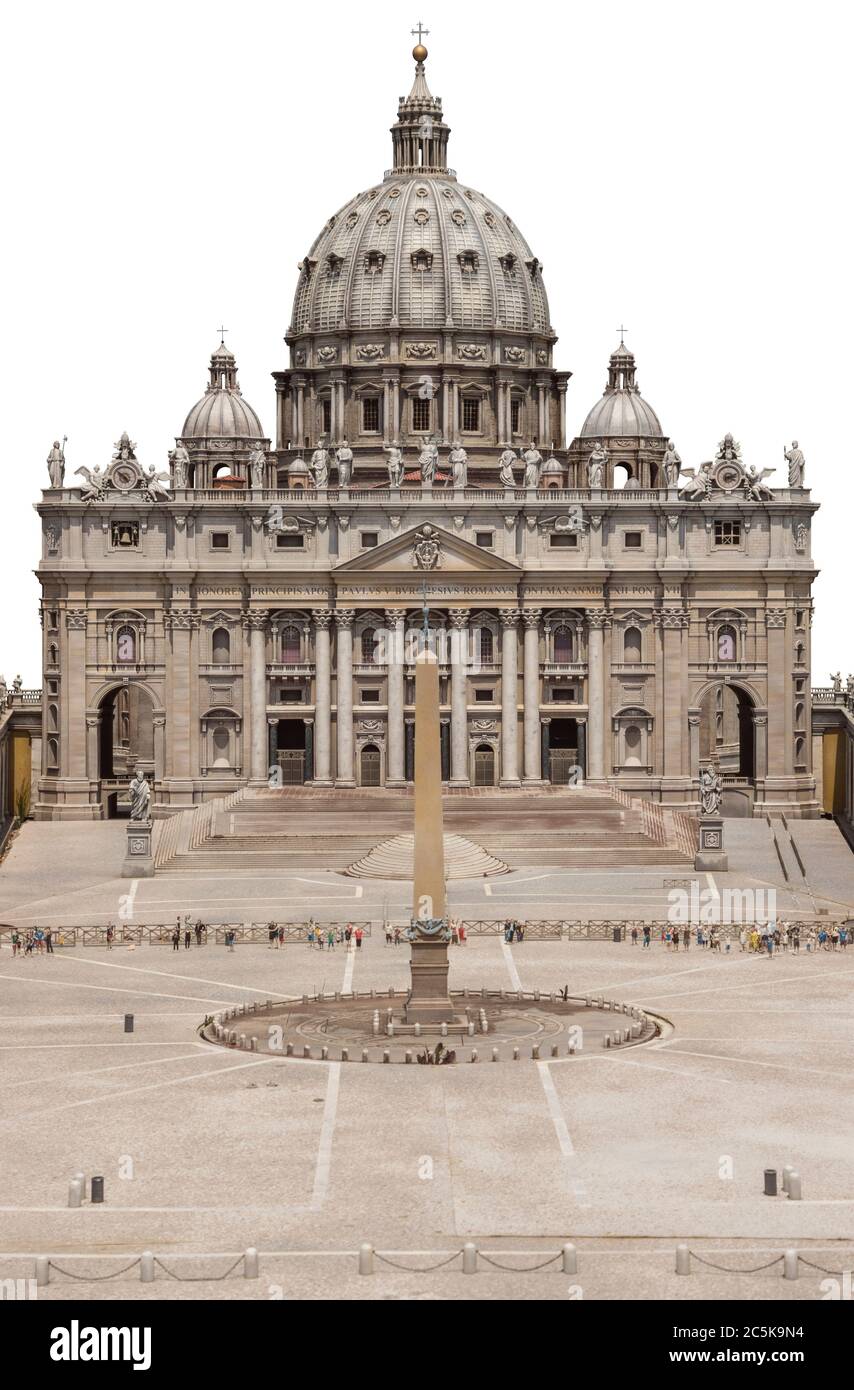 Scaling model of St. Peters Basilica in St. Peters Square, Rome, Lazio ...