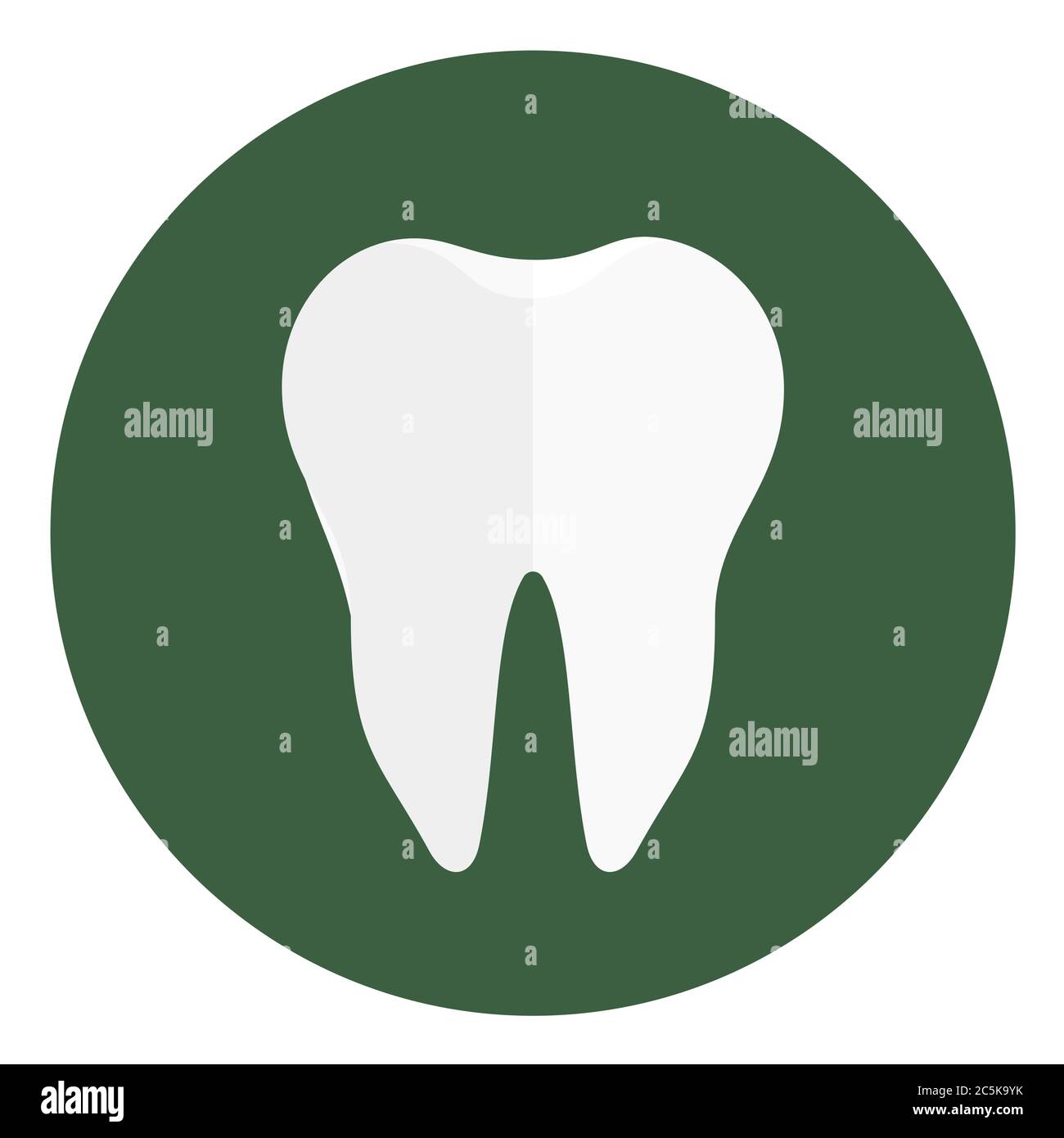 Tooth icon in flat style Cut Out Stock Images & Pictures - Alamy