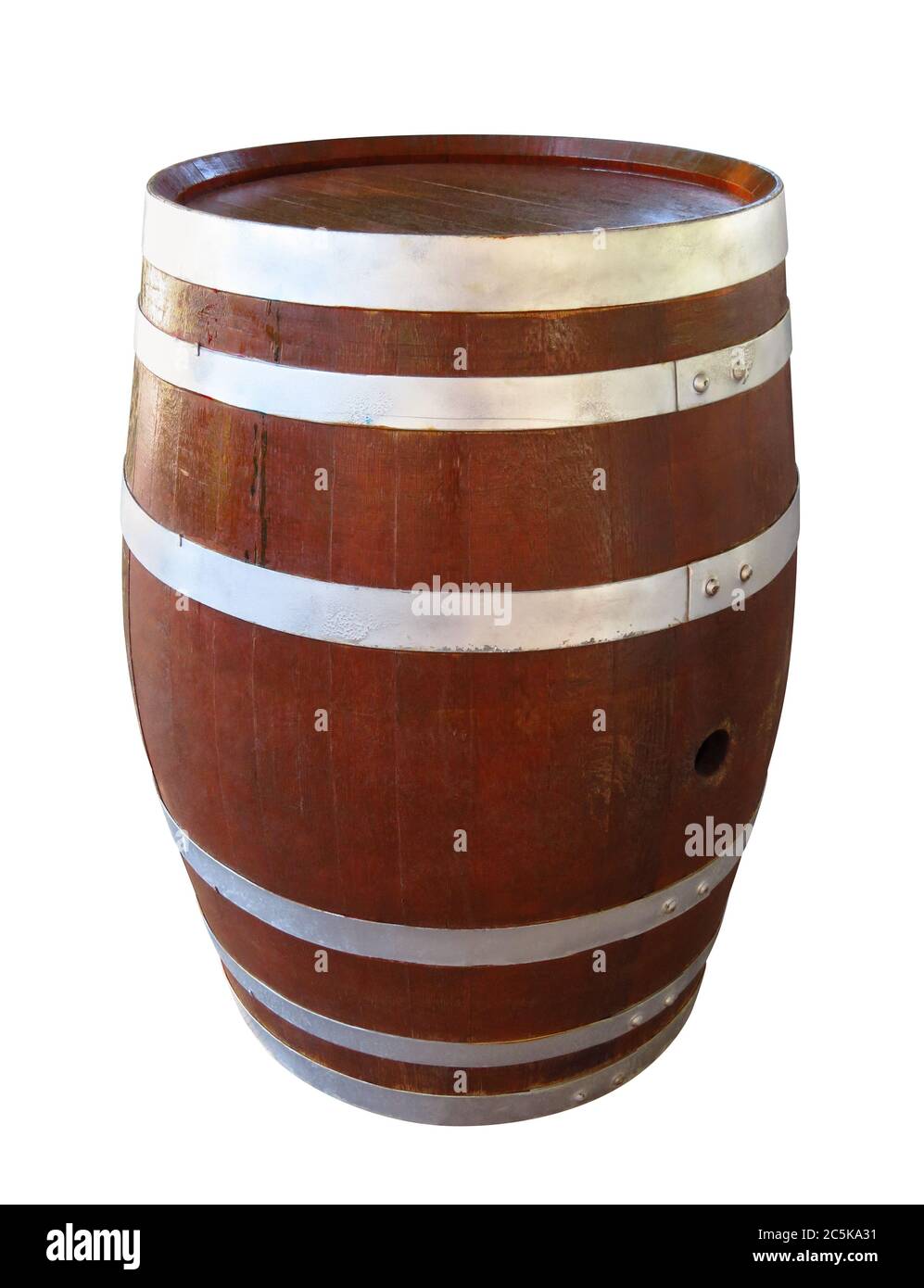 Wooden barrel isolated on white background. Clipping Path included ...