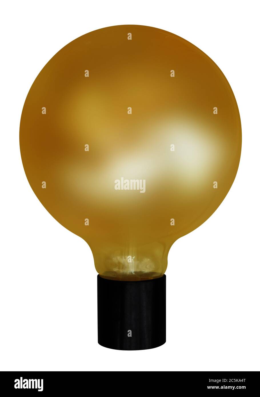 Yellow Electric Bulb isolated on white. Clipping path included Stock ...