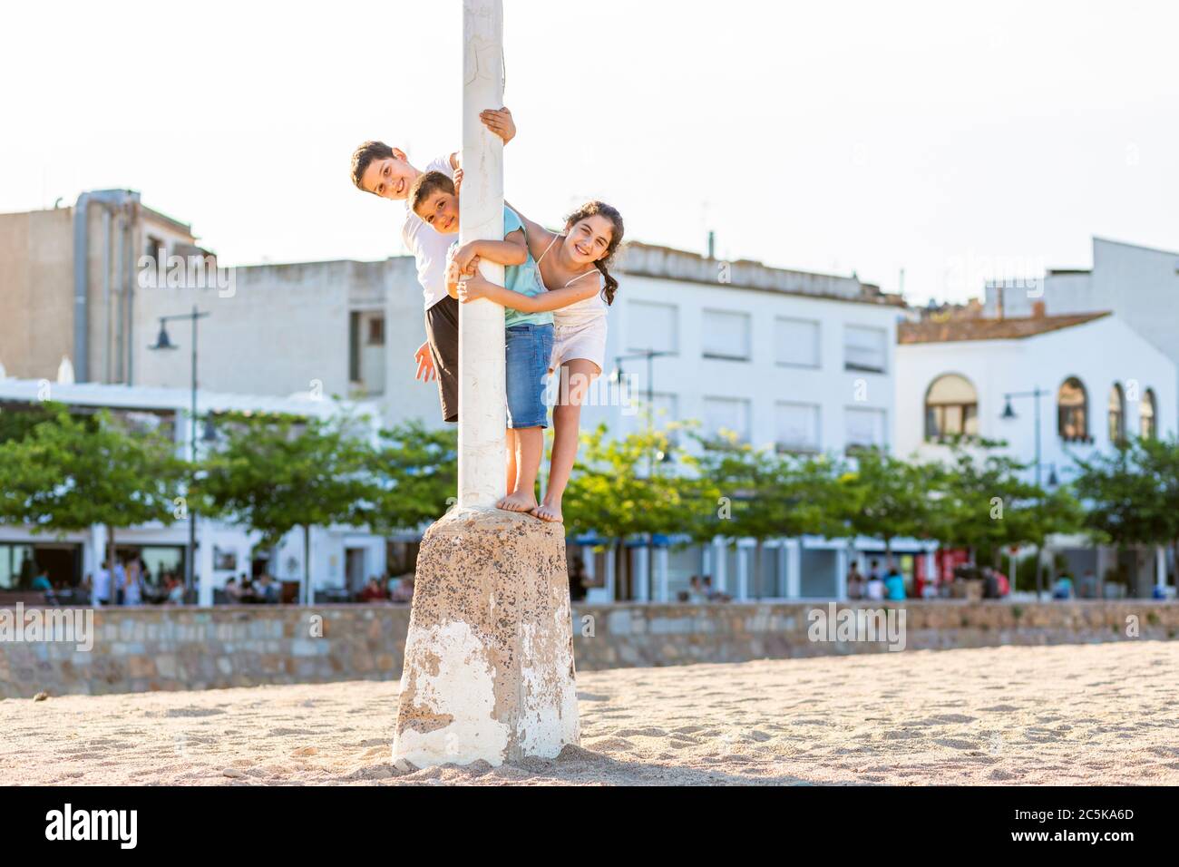 Three kids having fun hi-res stock photography and images - Alamy