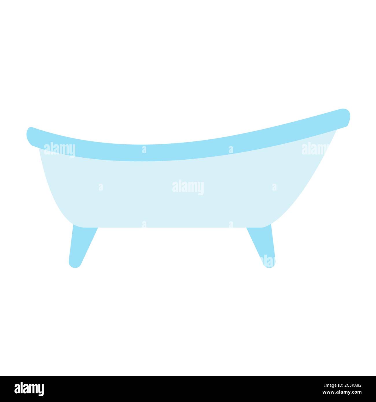 Bathtub on white background. Vector illustration in trendy flat style ...