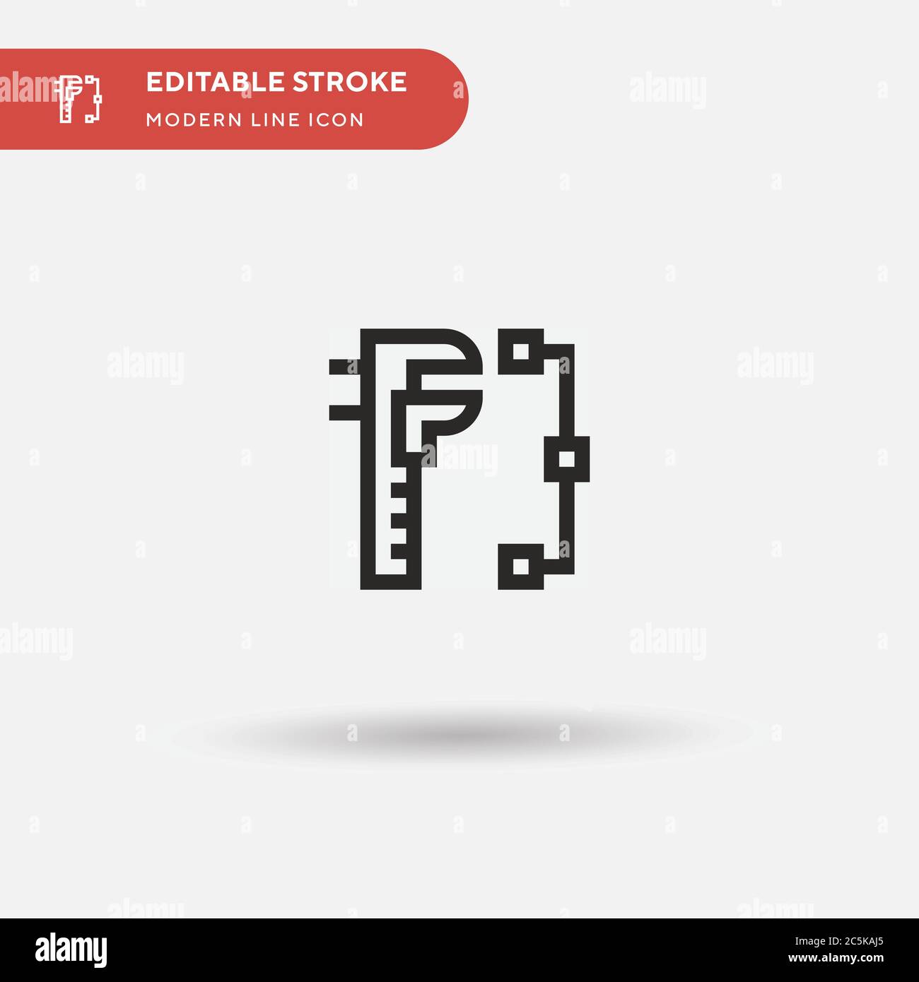 Caliper Simple vector icon. Illustration symbol design template for web ...