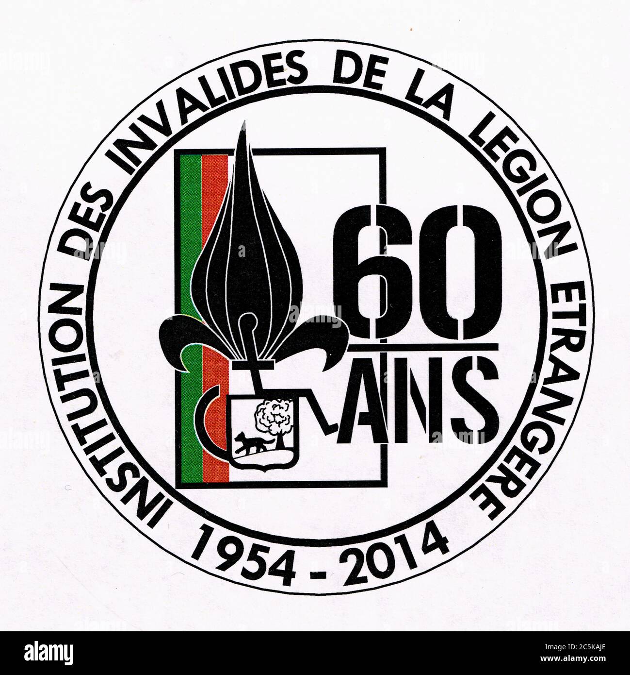 Logo of the 60th anniversary of the Institution for the disabled french ...