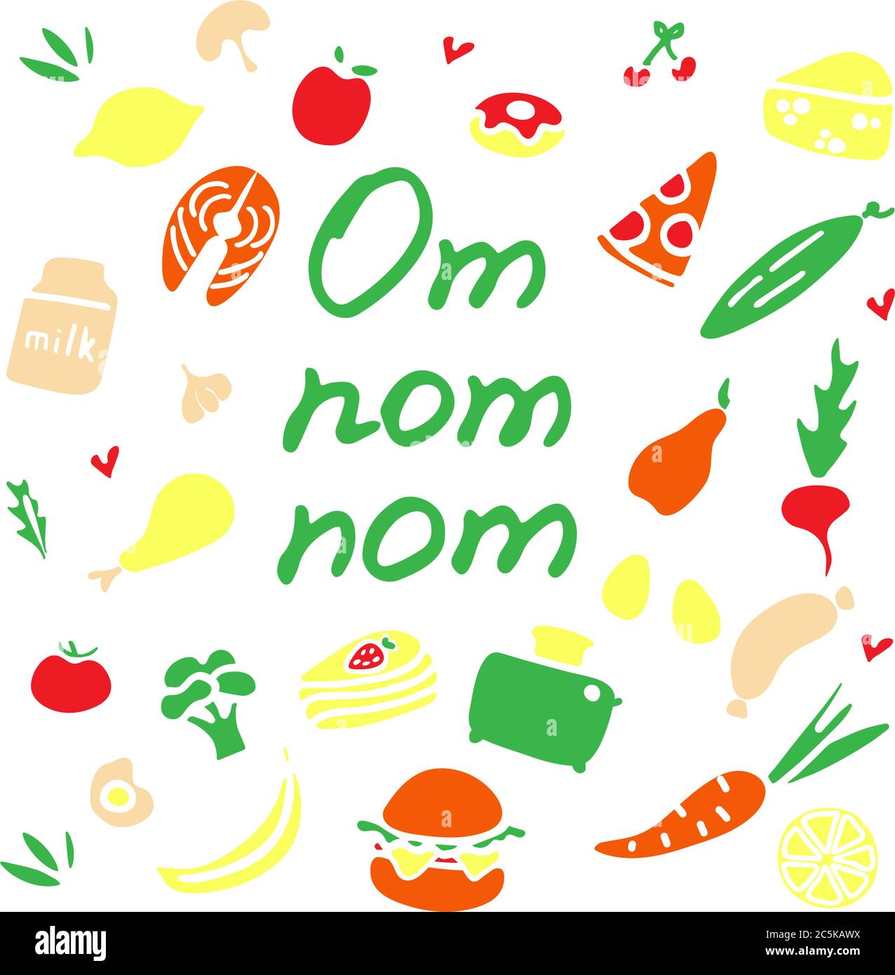 Om nom Stock Vector Images - Alamy