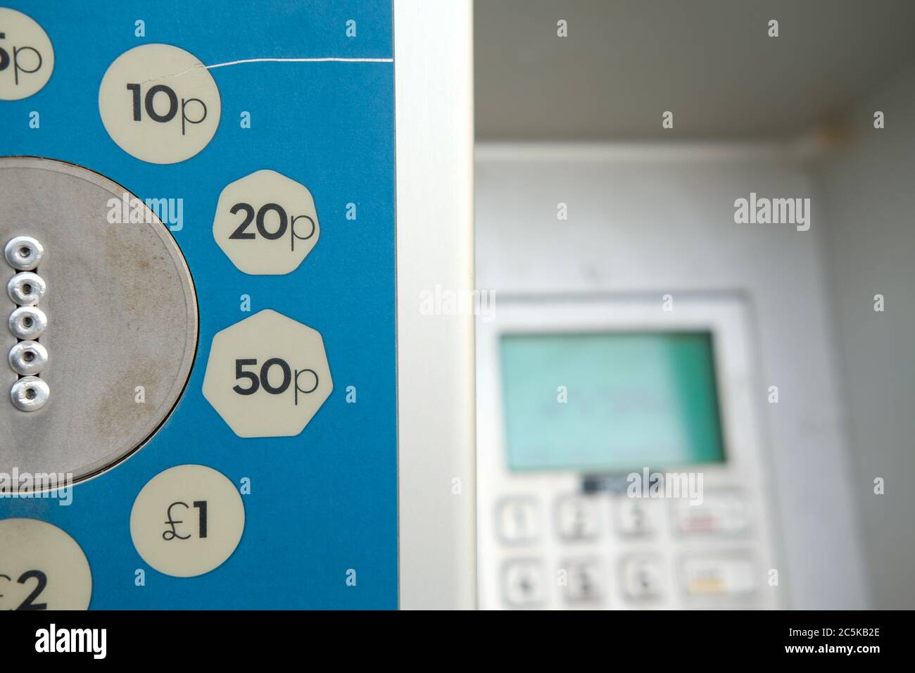 Shallow focus of an automated, smart ticket machine. Showing the ...