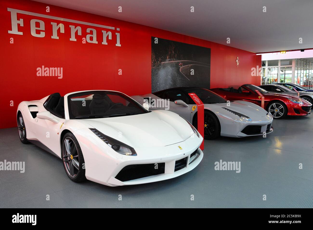 Ferrari logo in paddock hi-res stock photography and images - Alamy