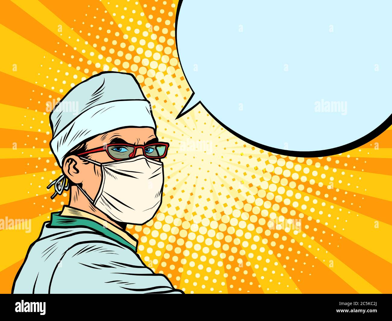 Medic man face mask Stock Vector Images - Alamy