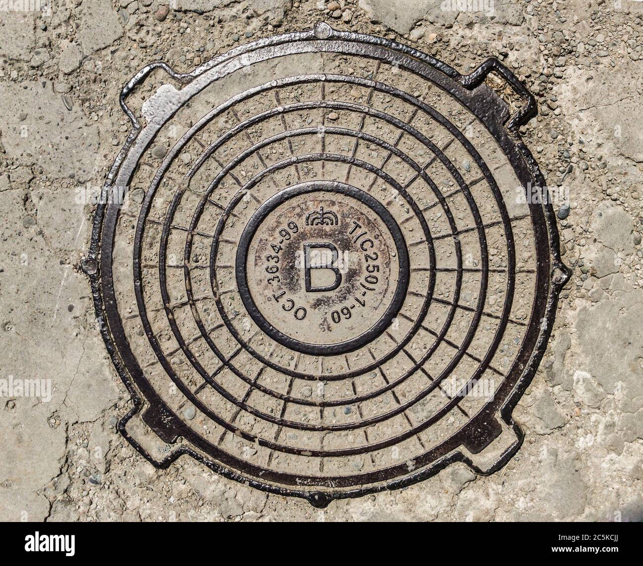 street sewer manhole cover Stock Photo - Alamy