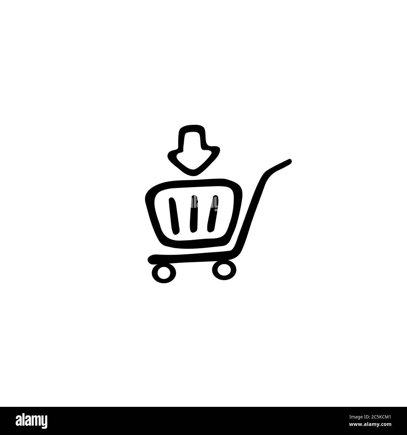 Shopping cart sign. Online shopping on website vector icon. Vector ...