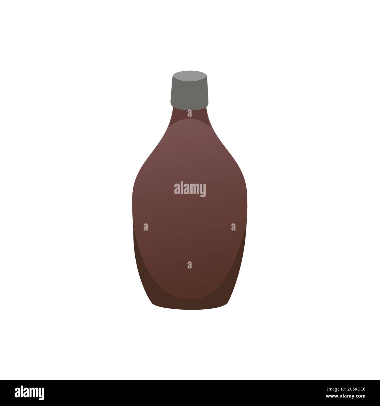 Bottle with maple syrup on white background. Vector illustration in ...