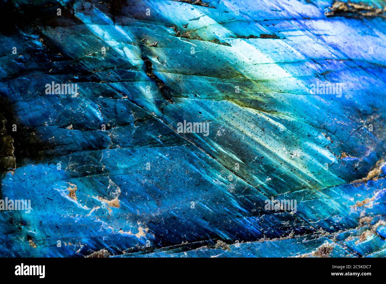 Close up photo of a colorful blue moonstone. I used special lighting to ...