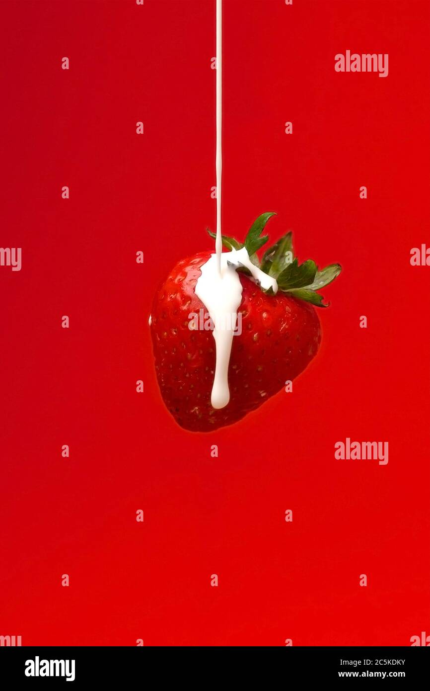 Just add cream’ strawberry hi-res stock photography and images - Alamy