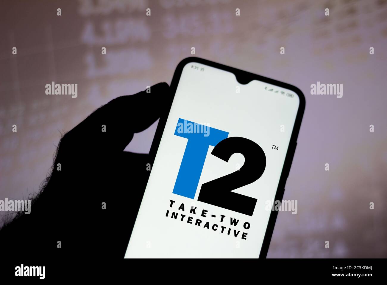 In this photo illustration the Take-Two Interactive Software logo seen ...
