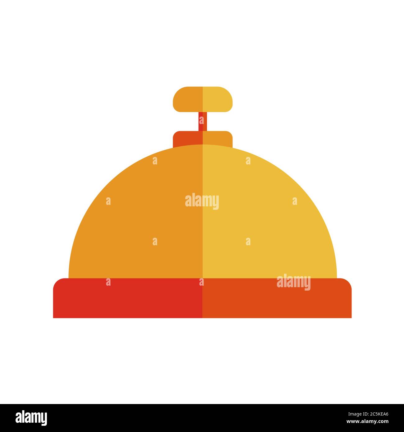 Hotel service bell, reception bell on white background. Vector ...