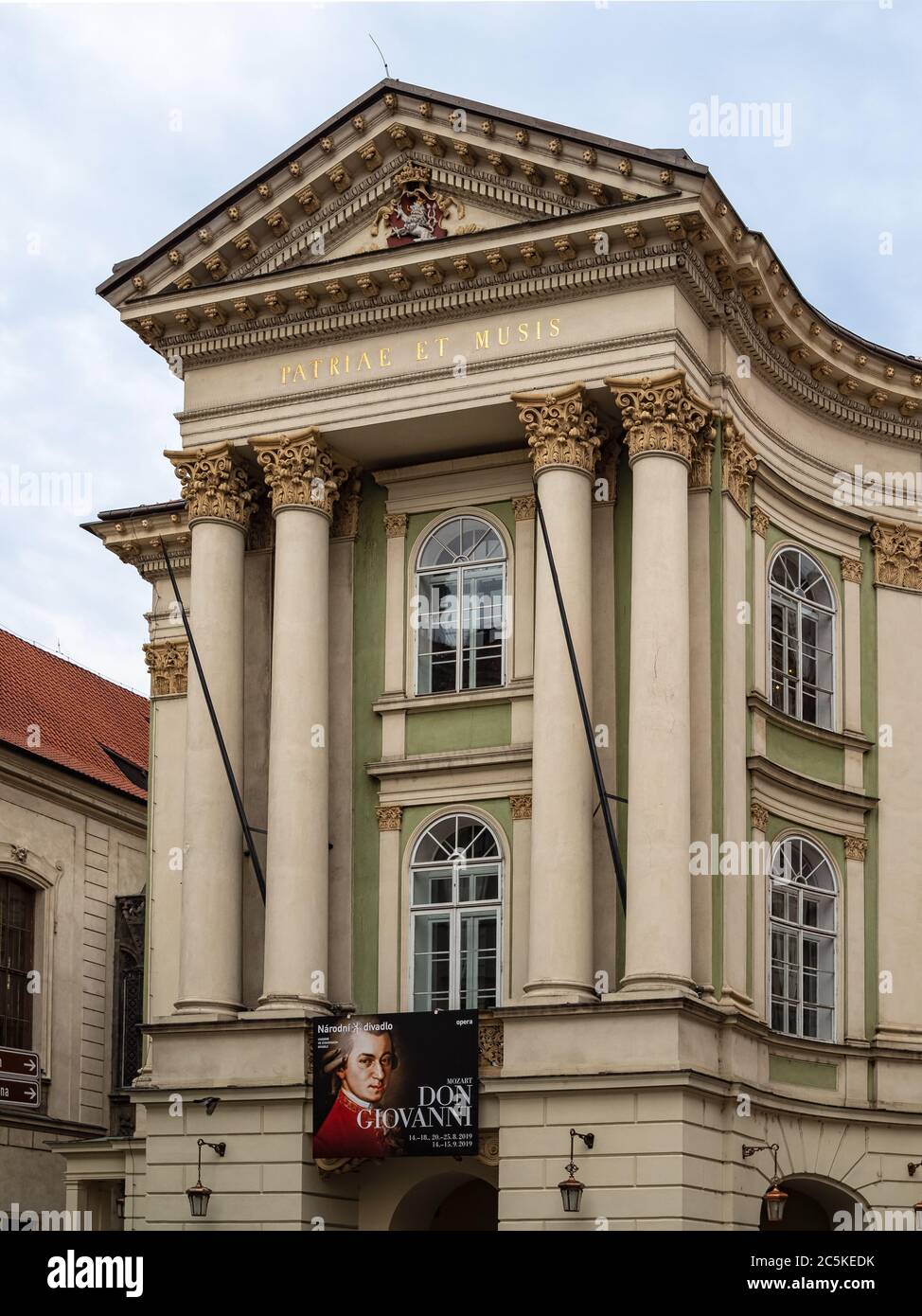 PRAGUE, CZECH REPUBLIC - JULY 19, 2019: The historic Estates Theatre ...