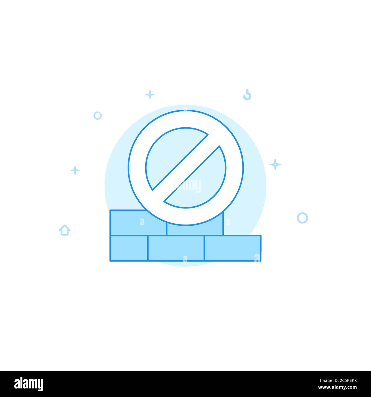 No construction sign vector icon. Flat illustration. Filled line style ...