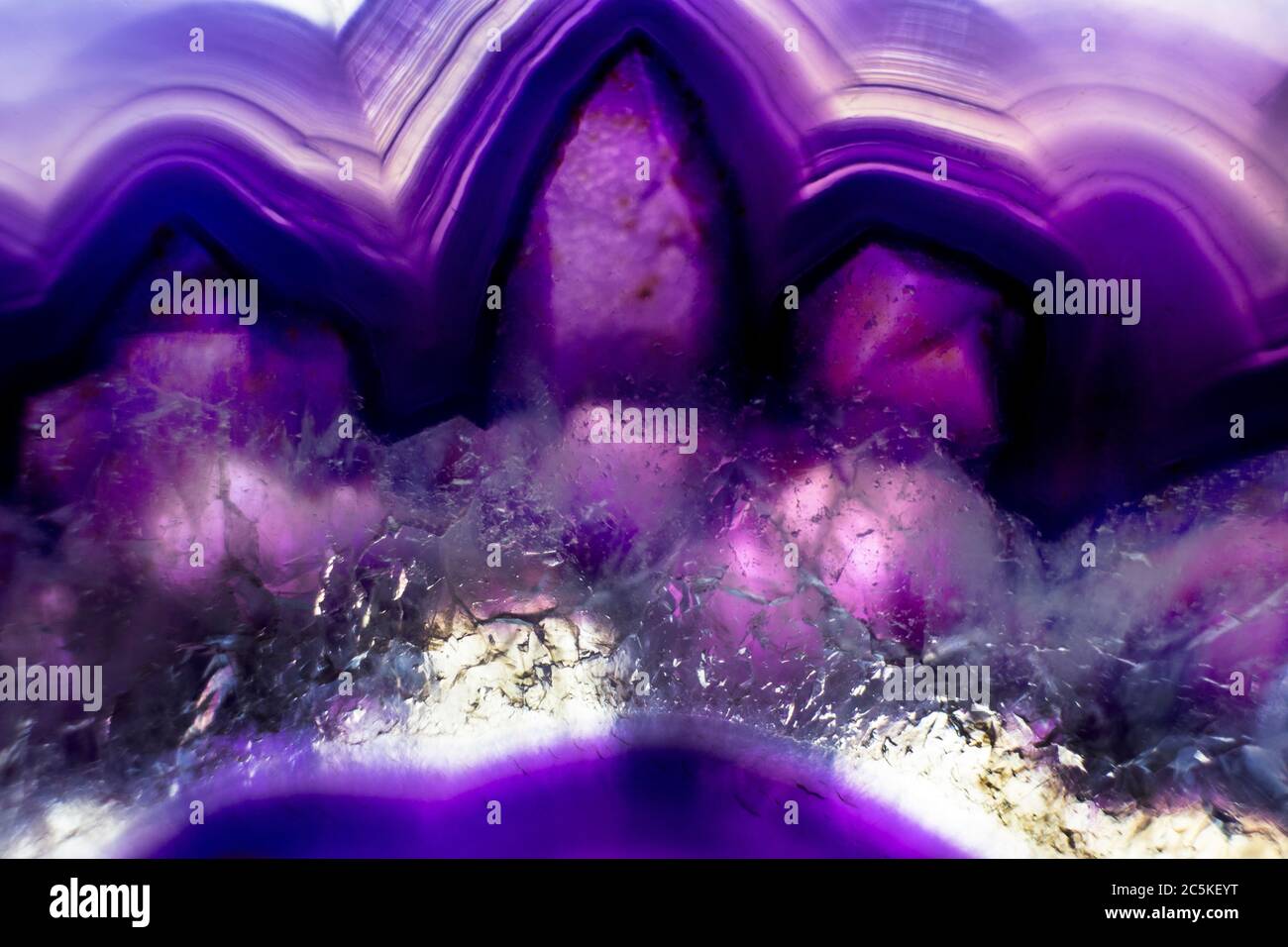 Illuminated and Colorful Purple Agate Rock Slices Stock Photo - Alamy