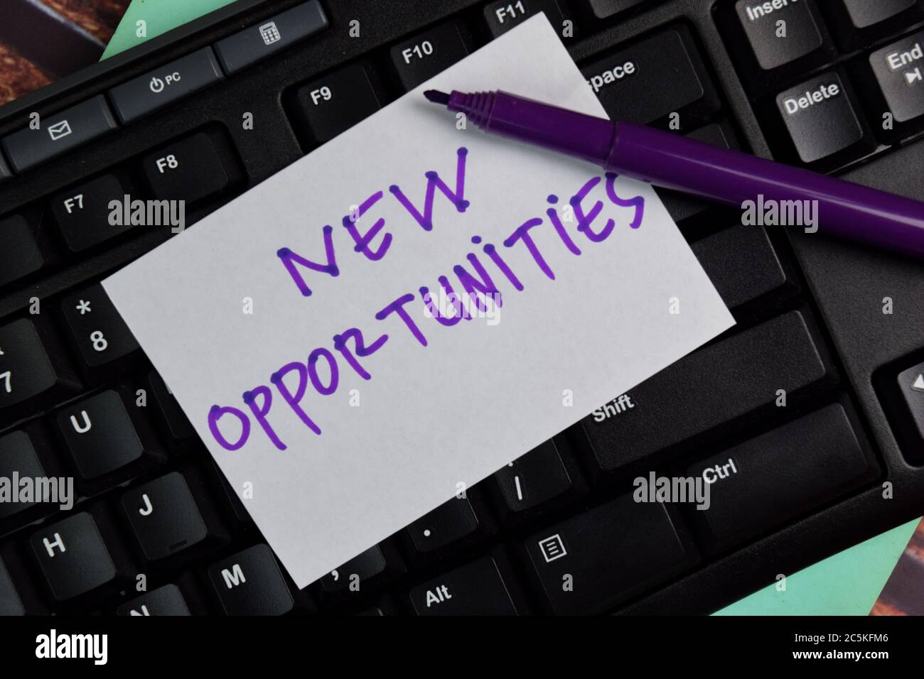 New Opportunities text on sticky notes isolated on office desk Stock ...
