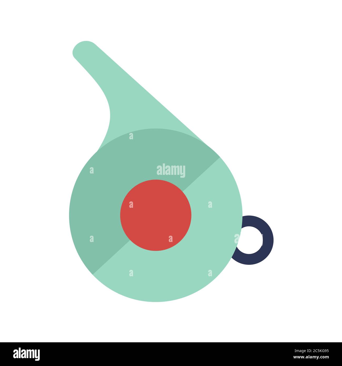 Referee whistle on white background. Vector illustration in trendy flat ...