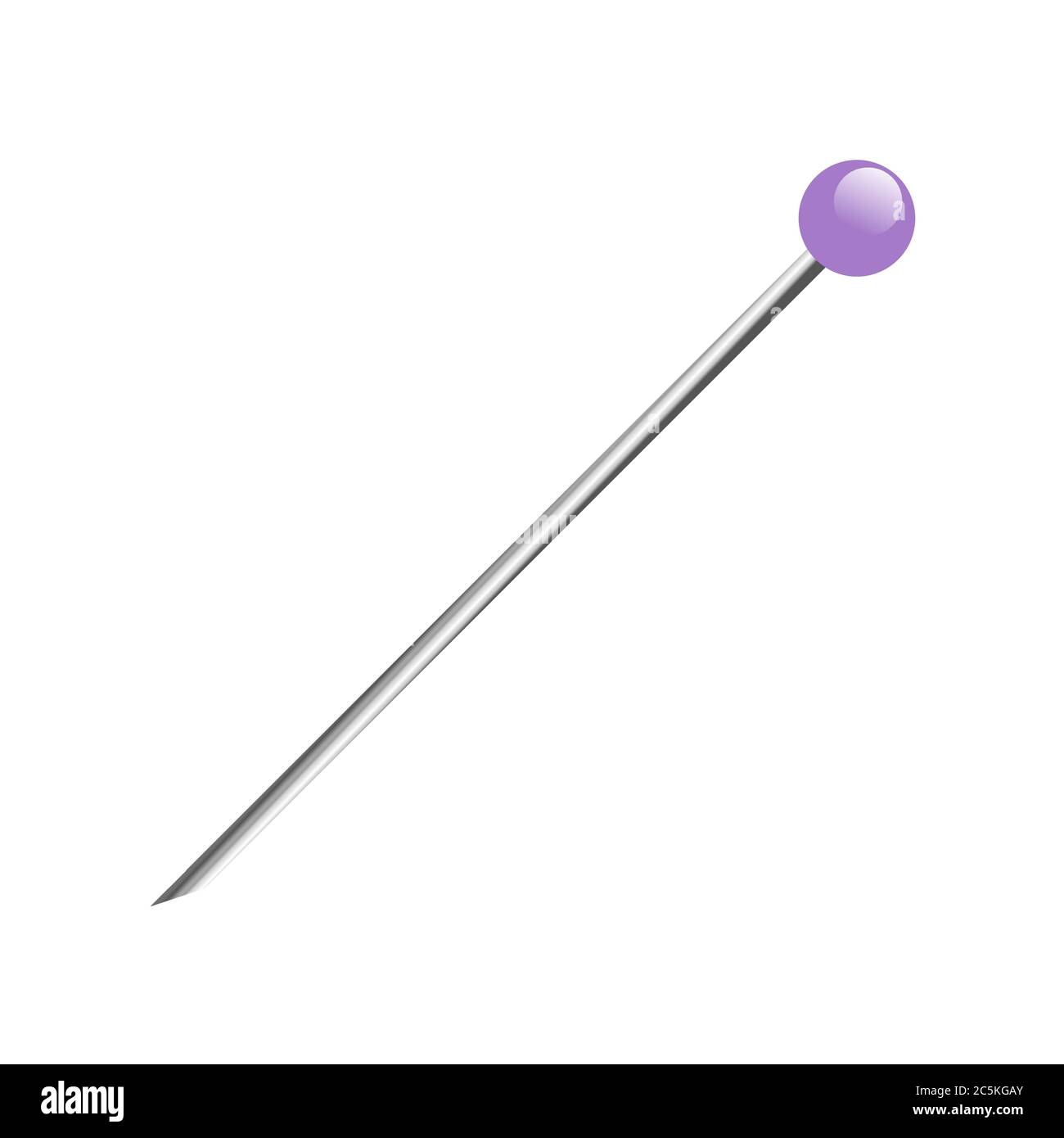 Sewing Needle on white background. Vector illustration in trendy flat ...