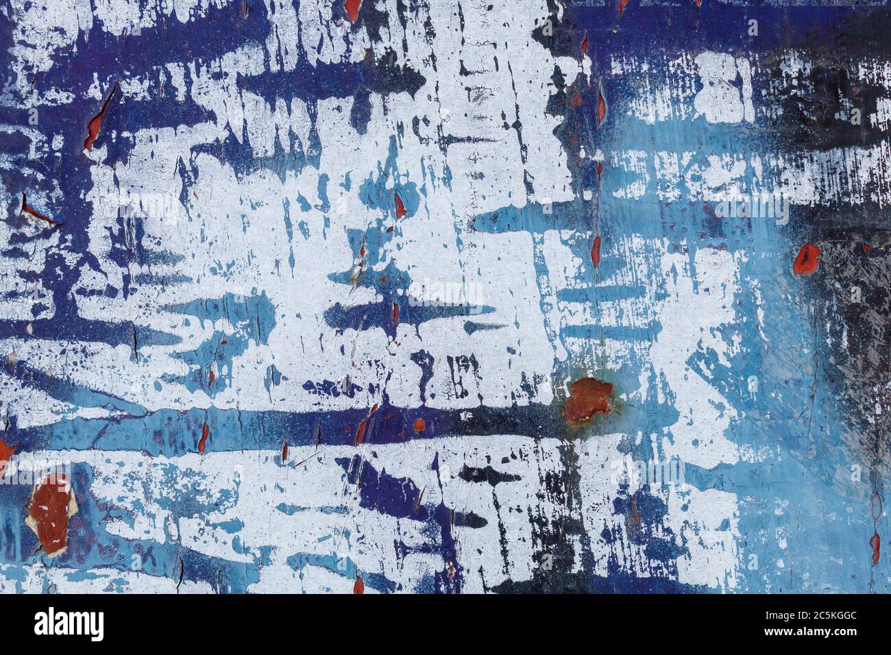 Old Weathered Bluish Metal Texture With White Painted Stripes Stock ...