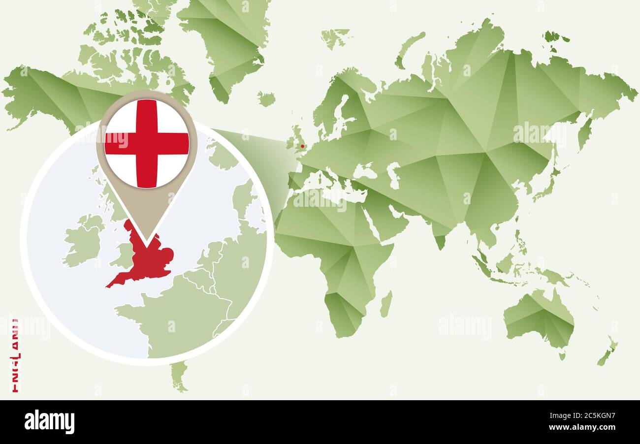 Infographic for England, detailed map of England with flag. Vector Info ...