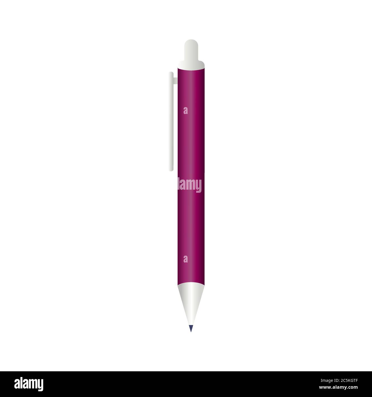 Automatic ball pen on white background. Vector illustration in trendy ...