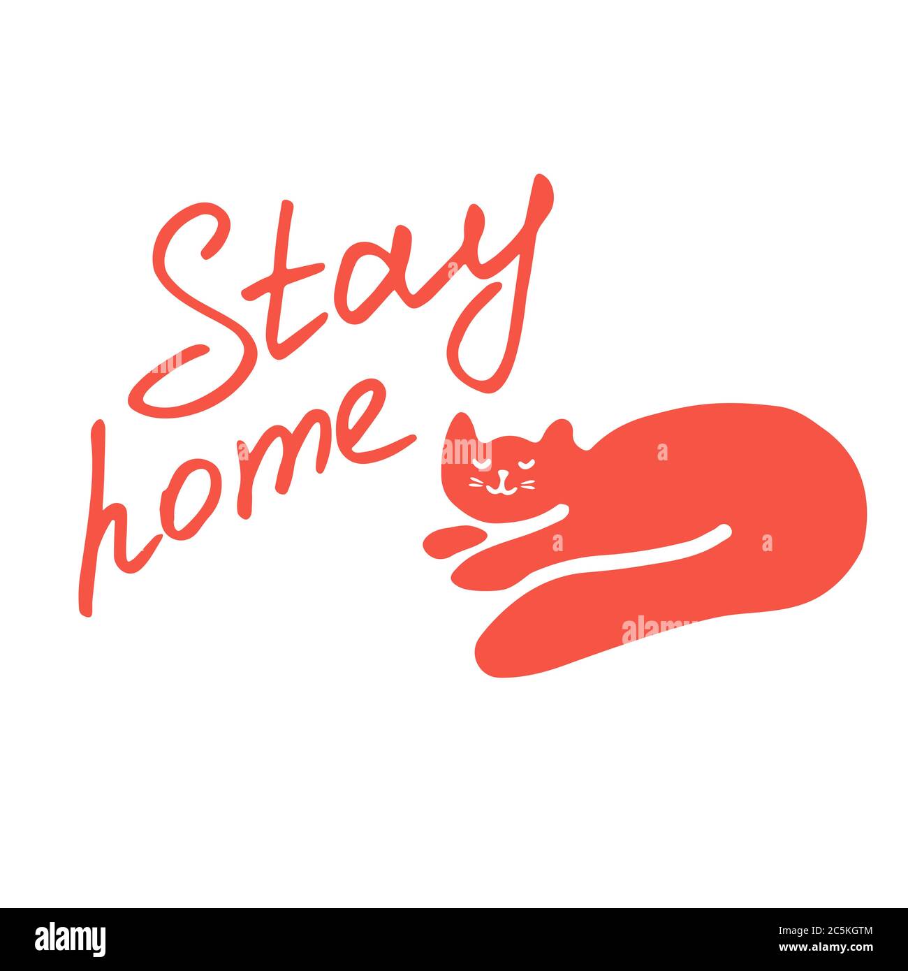 Self isolation inscription Stock Vector Images - Alamy