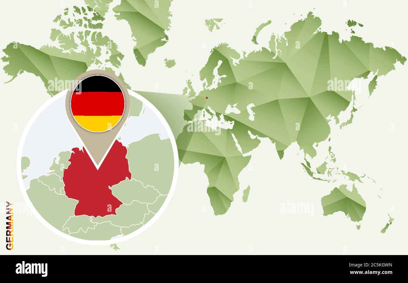 Infographic for Germany, detailed map of Germany with flag. Vector Info ...