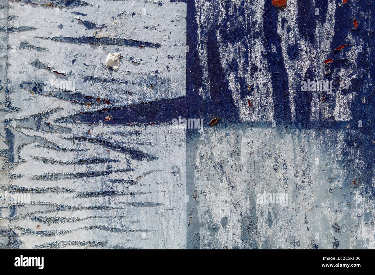 Old Weathered Bluish Metal Texture With White Painted Stripes Stock ...