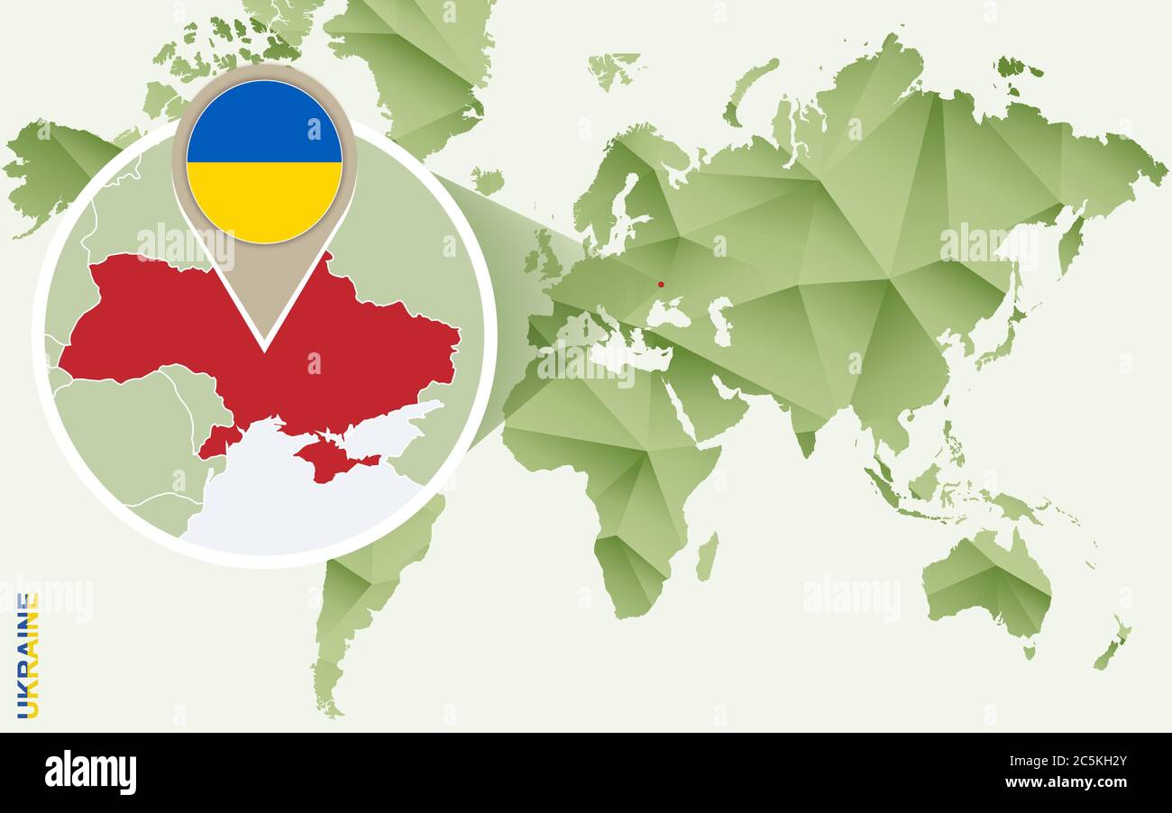 Infographic for Ukraine, detailed map of Ukraine with flag. Vector Info ...
