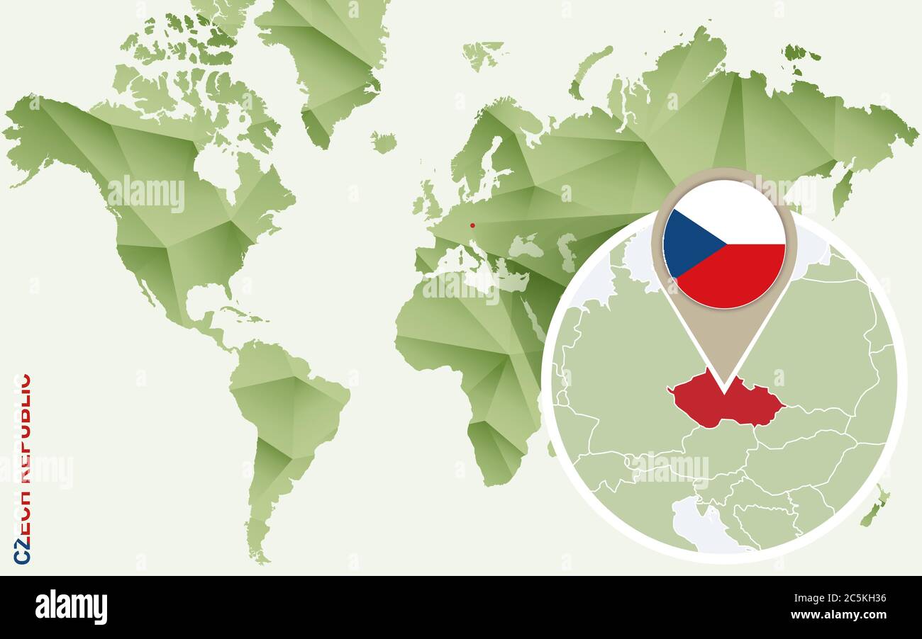 Infographic for Czech Republic, detailed map of Czech Republic with ...