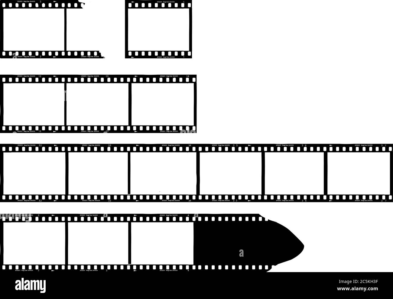 Empty frame of photographic analog film, camera film, grungy photo ...
