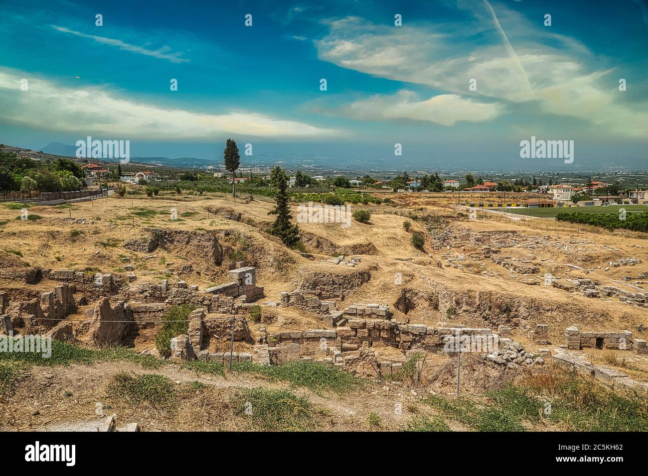 Temple of Apollo in Ancient Corinth, Peloponnese peninsula, Greece ...