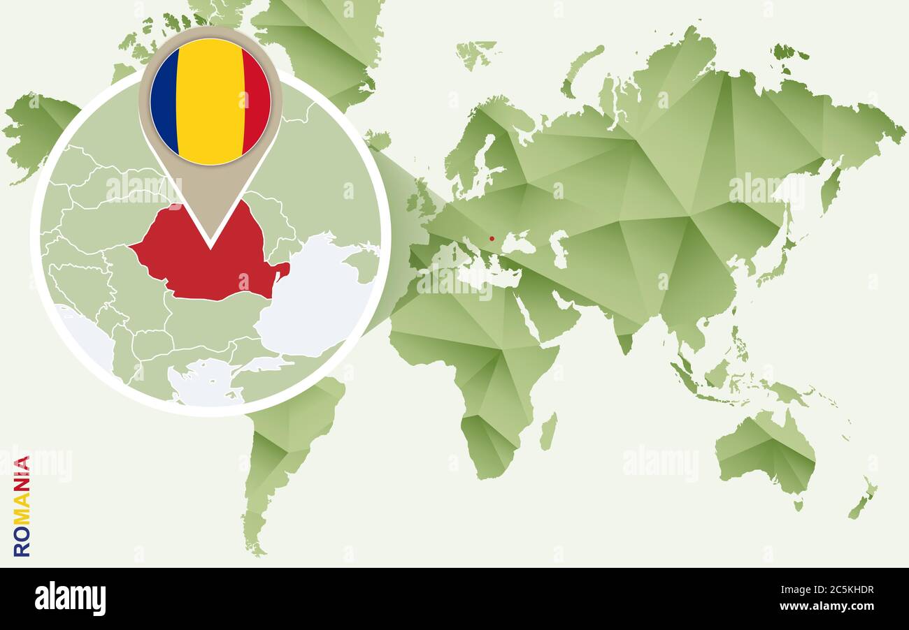 Infographic for Romania, detailed map of Romania with flag. Vector Info ...